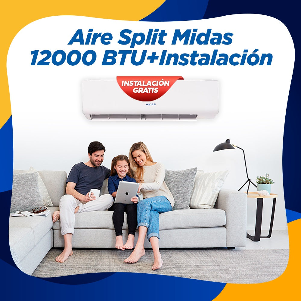 Combo Aire Acondicionado Split Midas 12000 BTU + Instalación - Artaza Hermanos