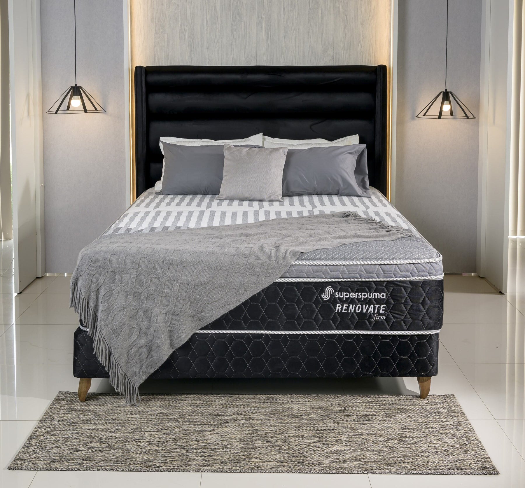 Somier Super Spuma Renovate - 200x200 / Beige / Somier (Colchon + Base ...